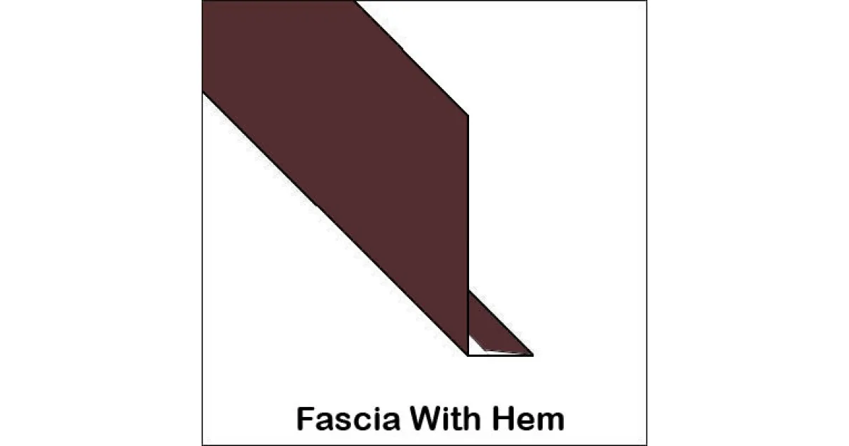 Aluminum Fascia Hemmed